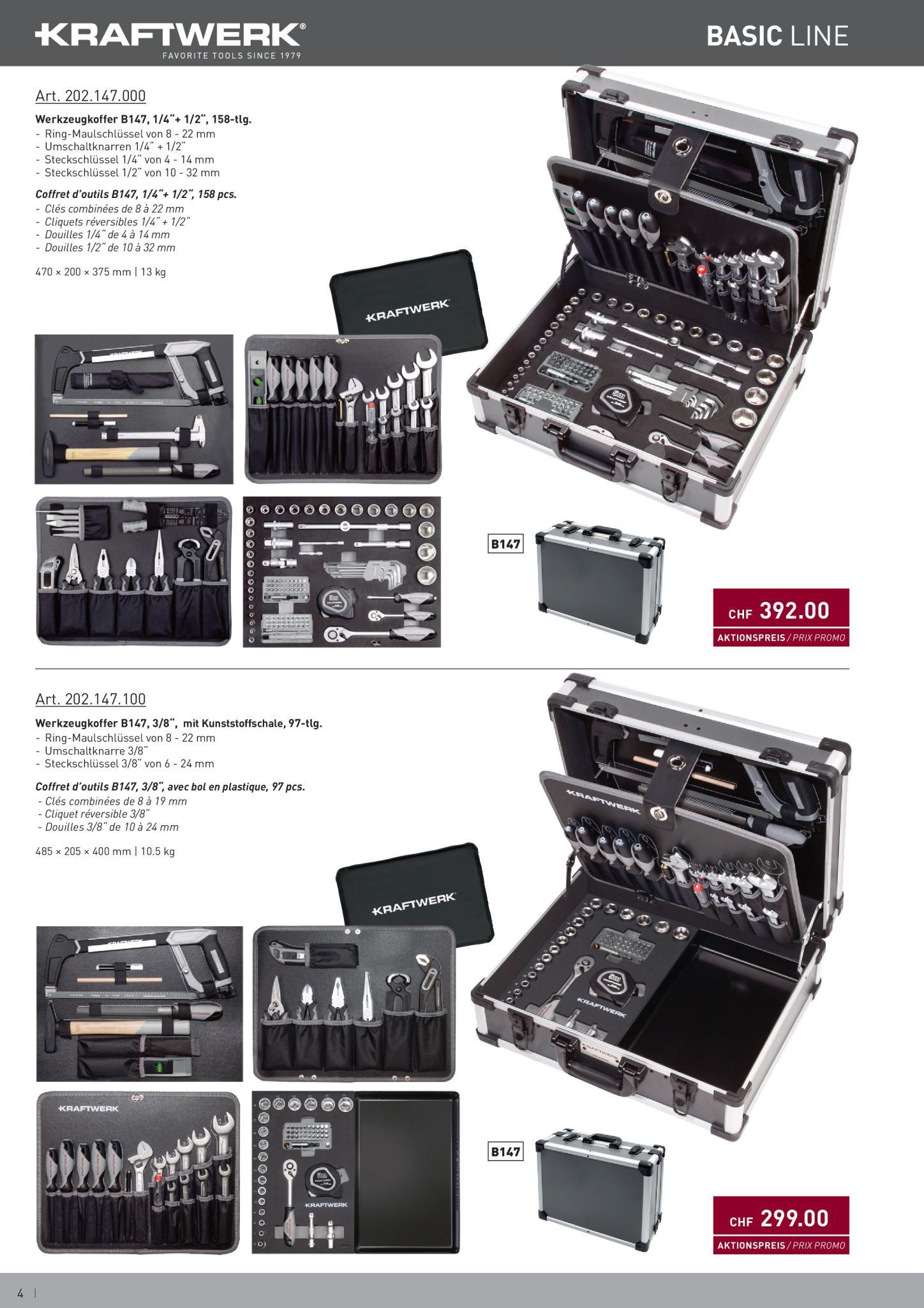 Kraftwerk Schweiz Aktionen - Werkzeugkoffer Katalog | Hofer Mühlethurnen GmbH