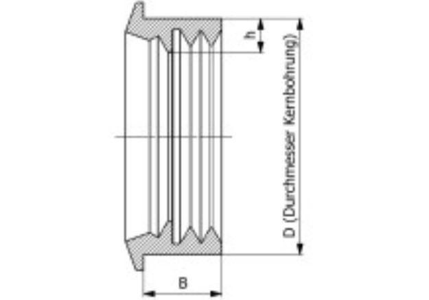 Streng Kernbohrdichtung NW 160 / Ø 186 / h 27 / 50 mm TOK-RING ...